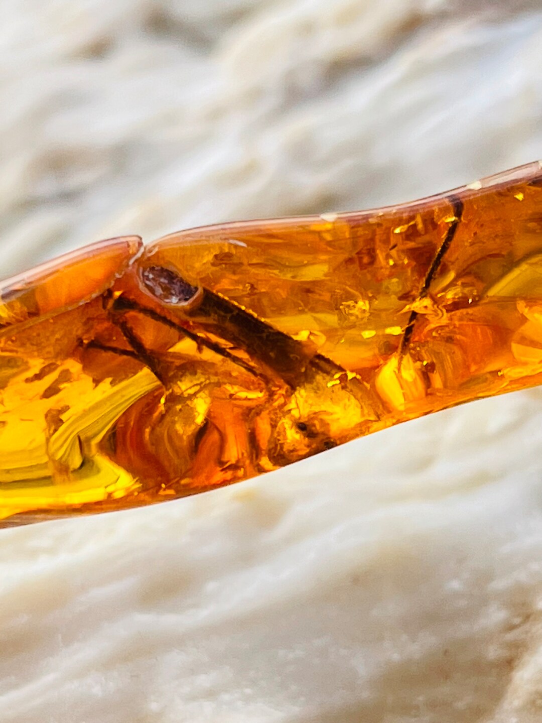 Set of 3 Natural Amber With Fossil Insects , Natural Amber With Fossil ...