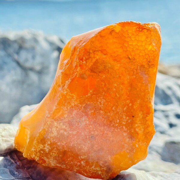 Large Amber Stone - Etsy