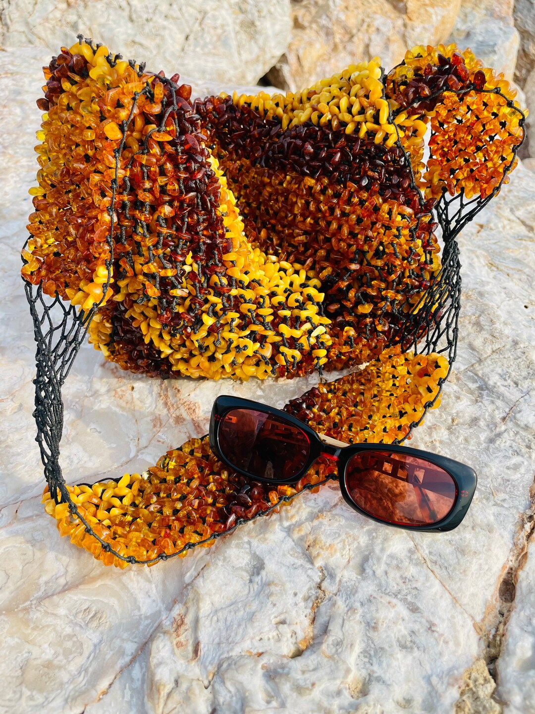 Unique Amber Handbag , Unique Handmade Amber Bag, Amber Handbag ...