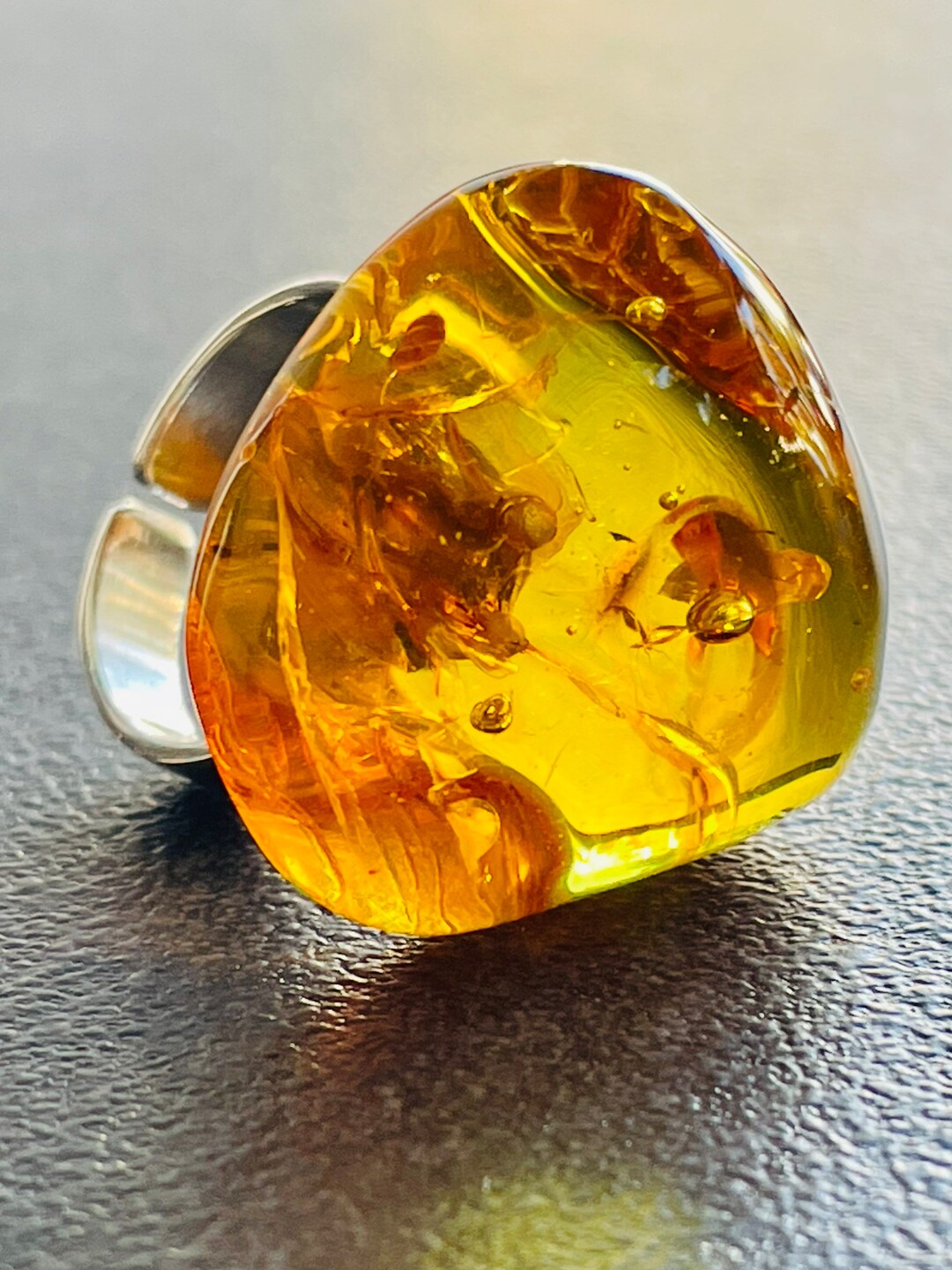 Sprankelende honing amber ring grote honing amber ring amber - Etsy ...