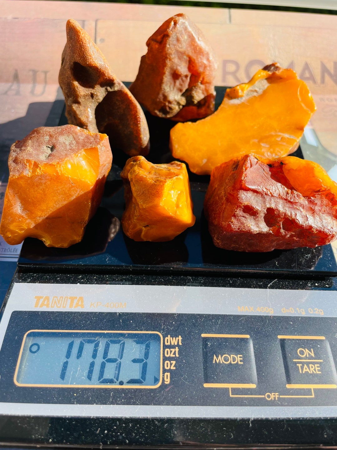 Set of 6 Butterscotch Raw Amber Stones 178 G Large Raw - Etsy