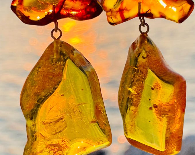 Fantastic Amber Earrings, Amazing Amber Earrings, Amber Earrings With ...