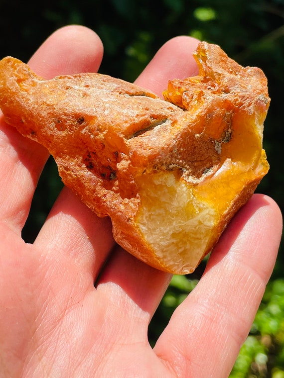 Raw White Amber , Beauty of Nature, Landscape Amber S… - Gem