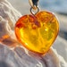 Sparkling Honey Amber Heart , Natural Baltic Amber, Amber Heart Pendant ...