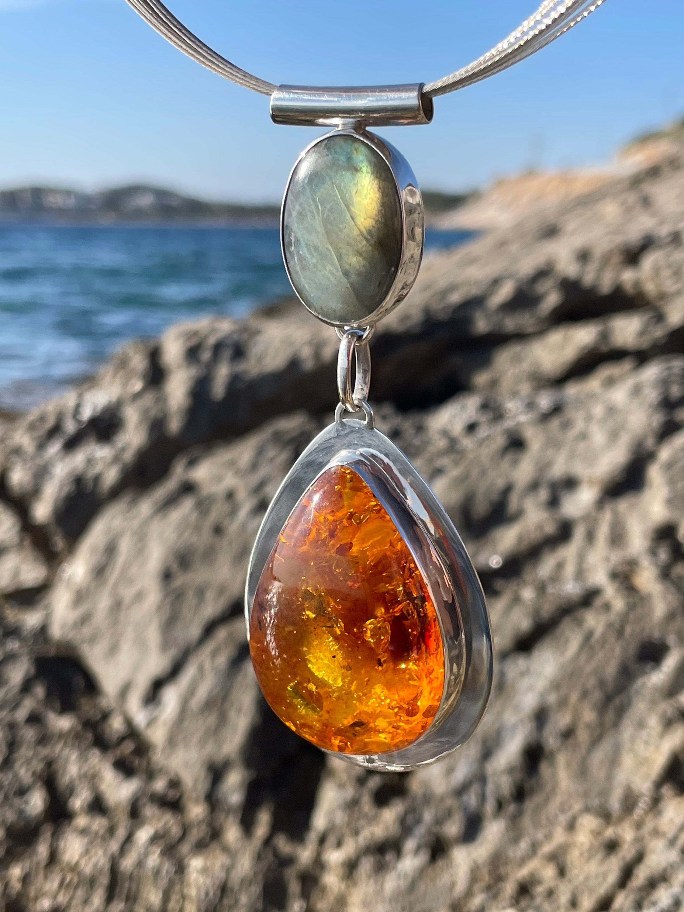Absolutely Unique Amber Pendant, Large Amber Pendant, Handmade Baltic ...