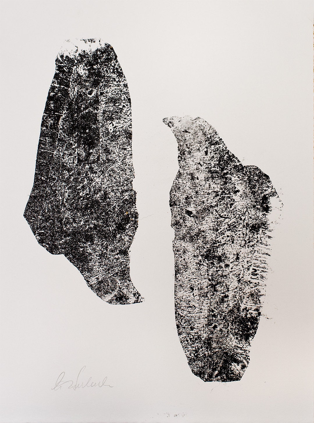 Abstract Art Monotype Original Art Abstract Wall Art Black - Etsy