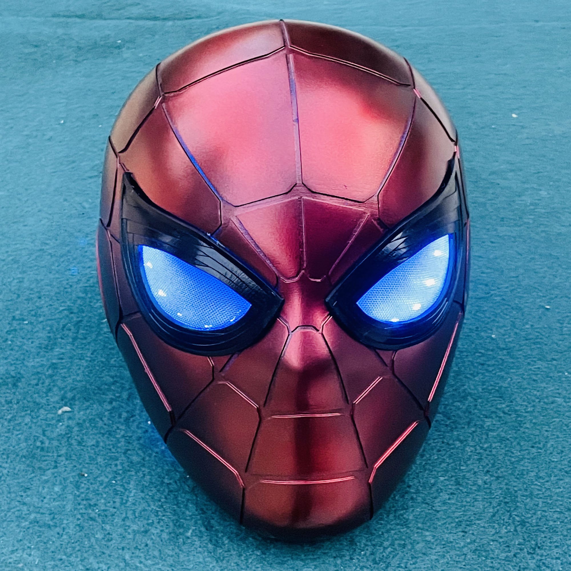 Iron Spider Man Mask Avenger RPG Custom Wearable Glow Helmet - Etsy ...