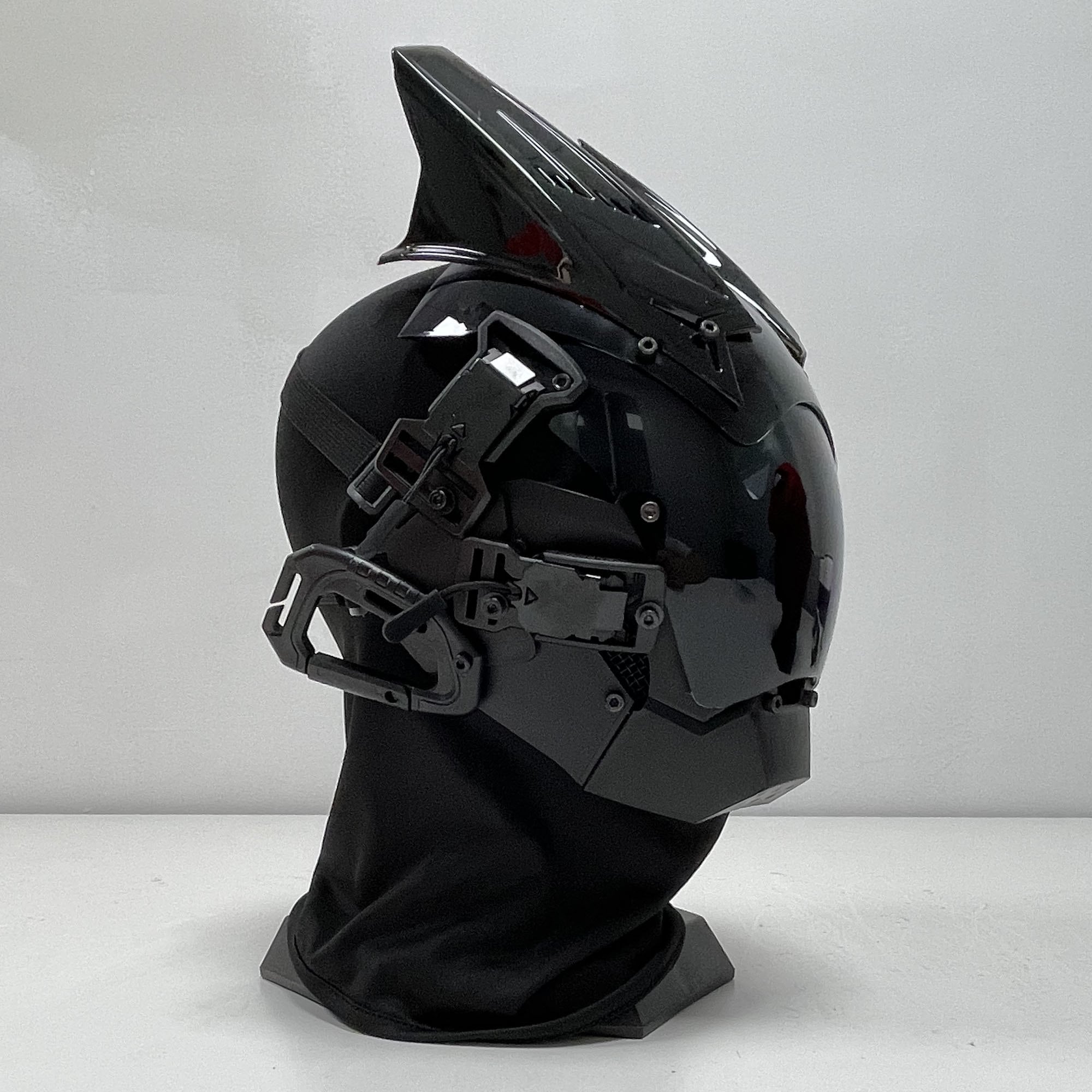 Black Cyberpunk Warrior Mask Role Playing Helmet Halloween - Etsy