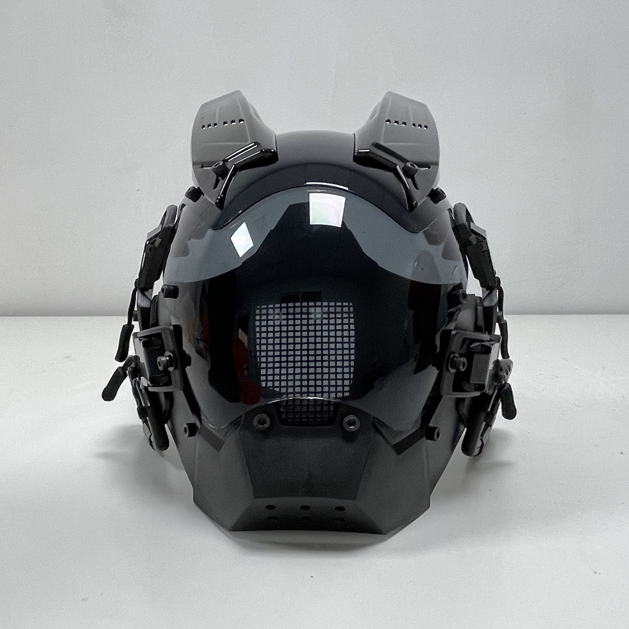 Black Cyberpunk Warrior Mask, Role Playing Helmet, Halloween Party ...