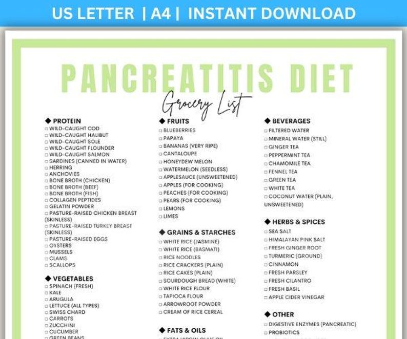 Pancreatitis Diet Grocery List | Low-fat Shopping Guide | Pancreas ...