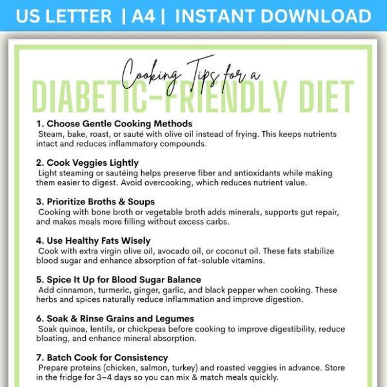 Diabetic Grocery List & Meal Planner: Healthy Eating Guide (PDF ...