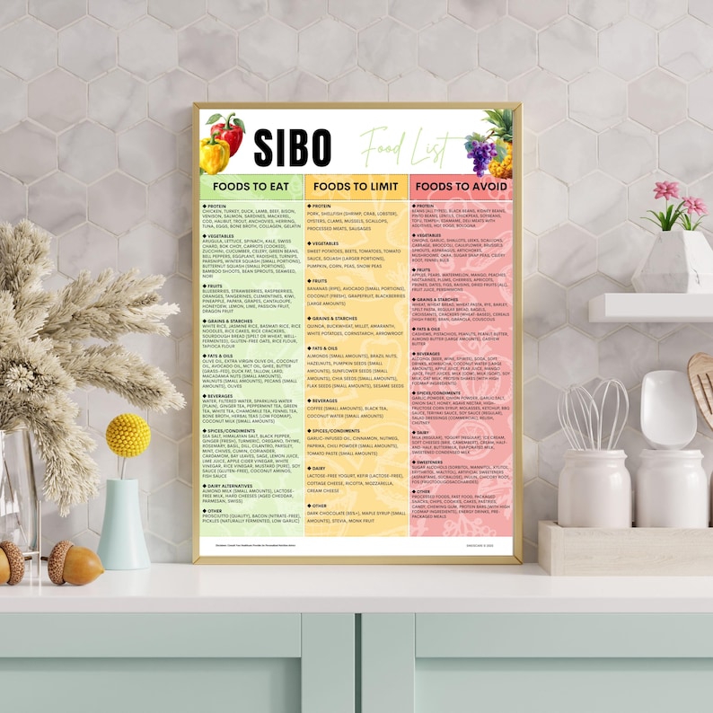 SIBO Food List, Low FODMAP Diet Chart, Foods to Eat Avoid, SIBO Safe ...