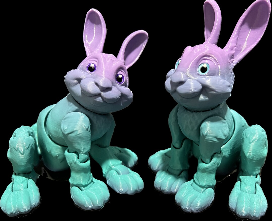 Articulated Bunny Rabbit - 3D Printed - Etsy