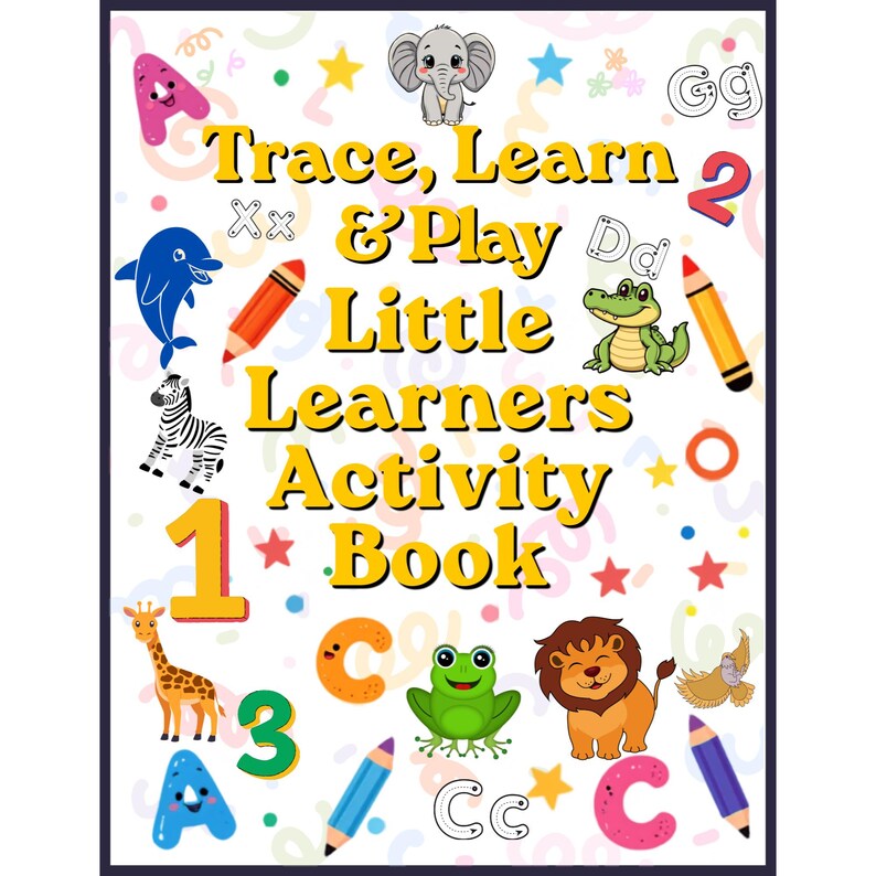 Preschool Activity Book, Alphabet Tracing, Numbers, Shapes (digital ...