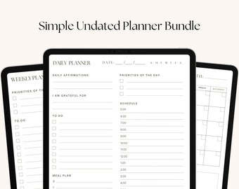 Digital Daily Planner UNDATED Goodnotes Planner Ipad - Etsy