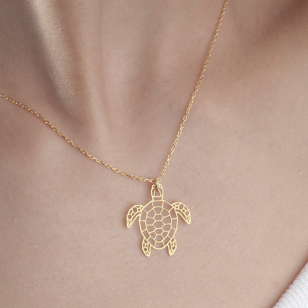 Baby Turtle Necklace - Etsy