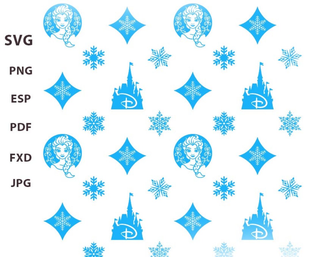 Frozen Digital Pattern, Frozen Clipart, Elsa Pattern, Frozen Birthday ...