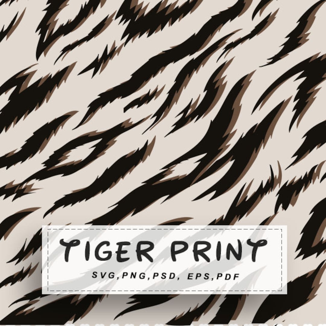 Tiger Pattern Svg, Cute Vinyl Cut File, Seamless Pattern Svg, Digital ...