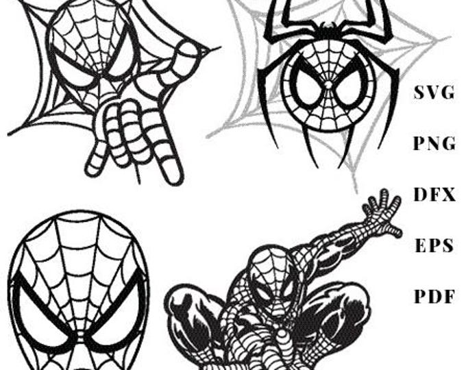 Spiderman Outline SVG PNG - Etsy Canada