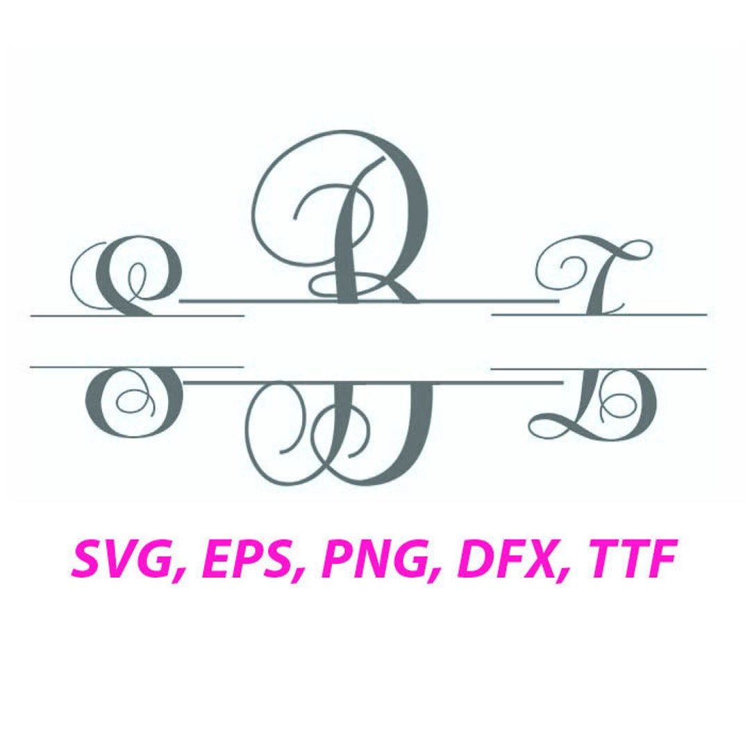 Split Monogram Svg, Split Monogram SVG, Split Letter Monogram, Monogram Split Letter Svg ...
