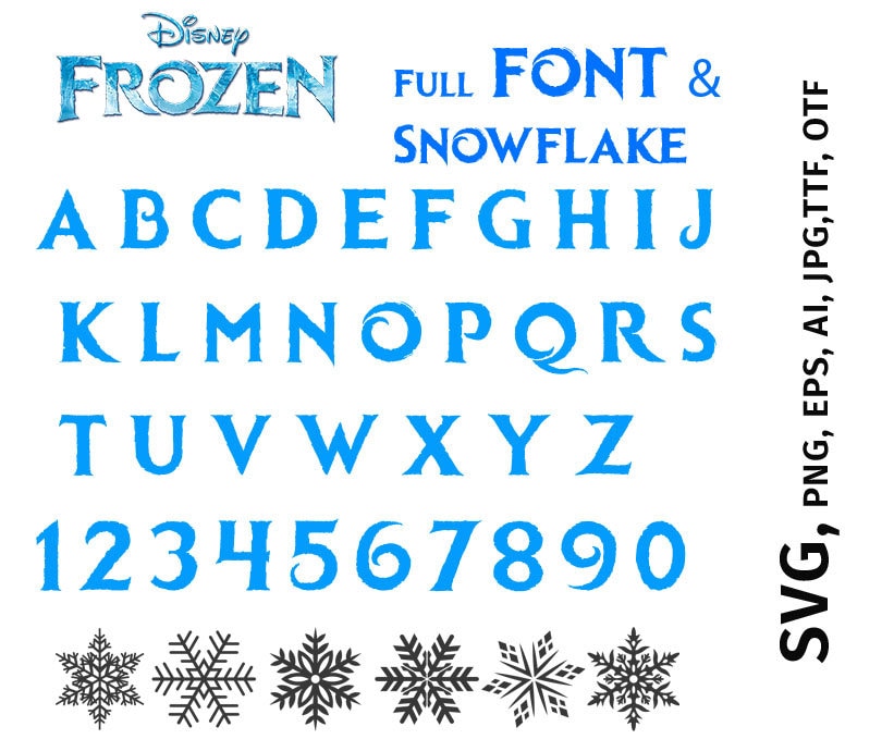 Disney Frozen Font Png