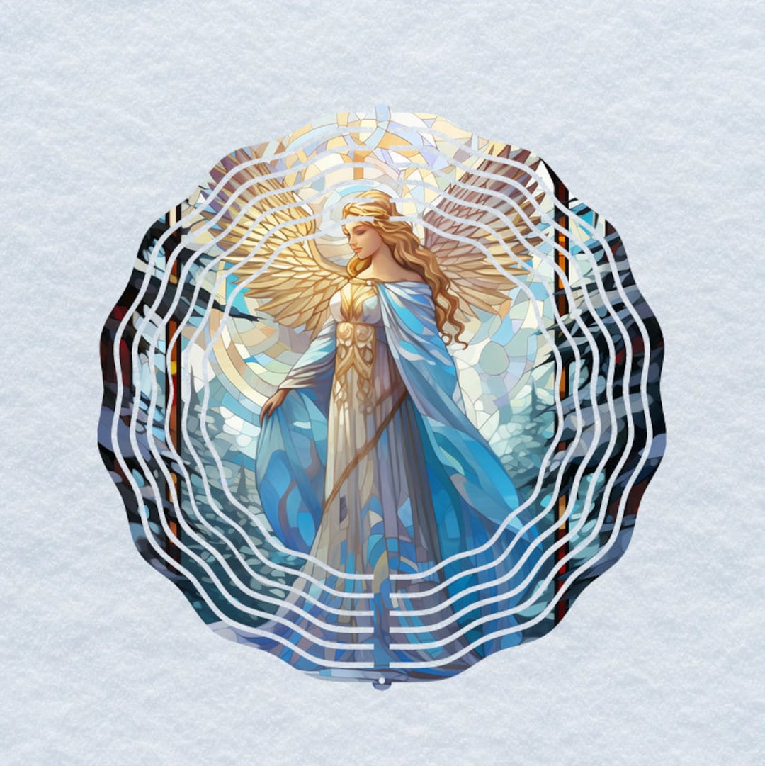 Angel Wind Spinner, Outdoor Garden Decor, Metal Hanging Decor, Gift for ...