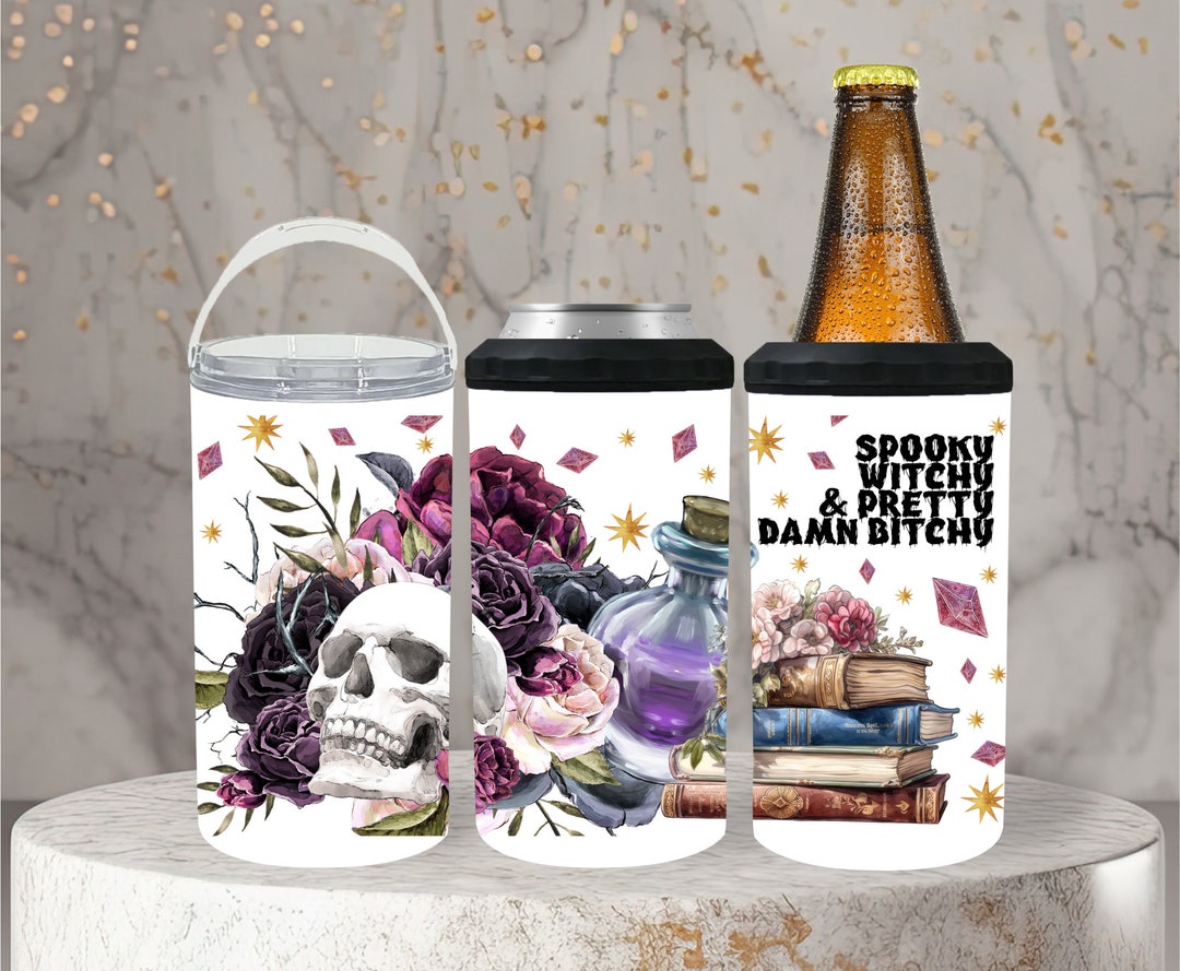 16 Oz Spooky Witchy 4 in 1 Can Cooler, Funny Gift, Unique Gift Idea ...