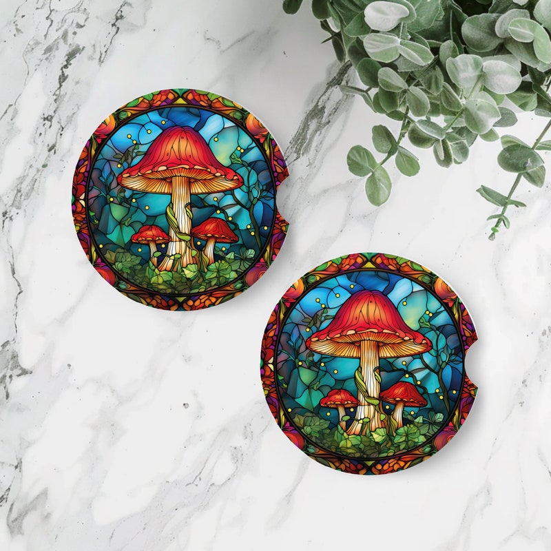 Mushroom Themed Coaster - Etsy