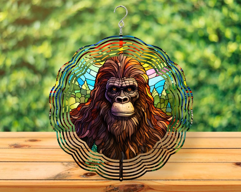 Bigfoot Wind Spinner Garden Décor Outdoor Spinner Sasquatch - Etsy