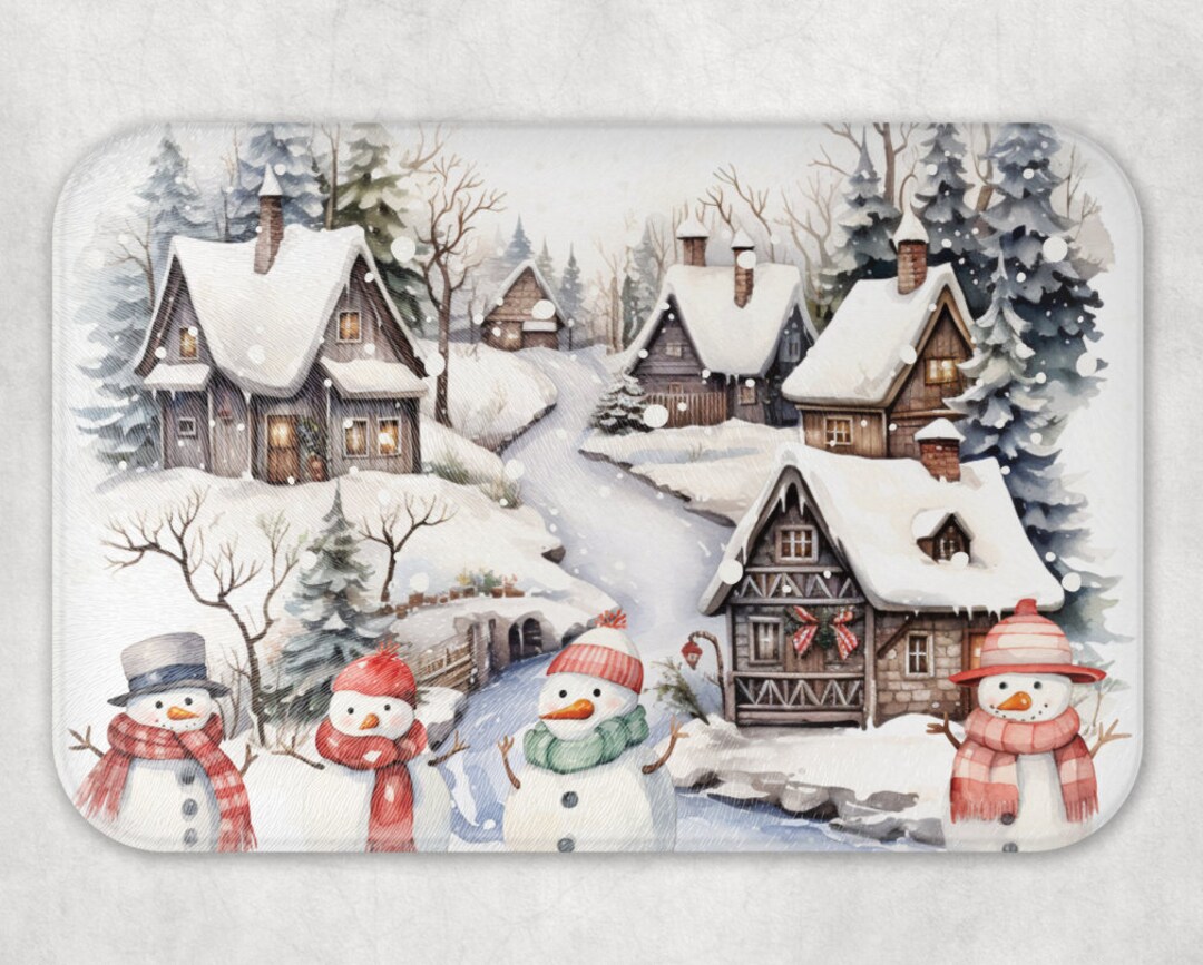 Snowman Glass Cutting Board, Winter Home Decor, Holiday Gift for ...