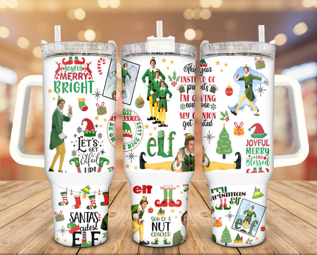 Elf Inspired Tumbler, Buddy the Elf 40 Oz, Christmas Movie Lover Gift ...