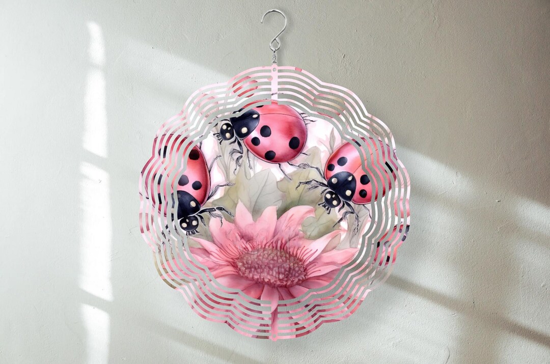 Beautiful Ladybug Wind Spinner, Garden Decoration, Yard Art, Nature ...