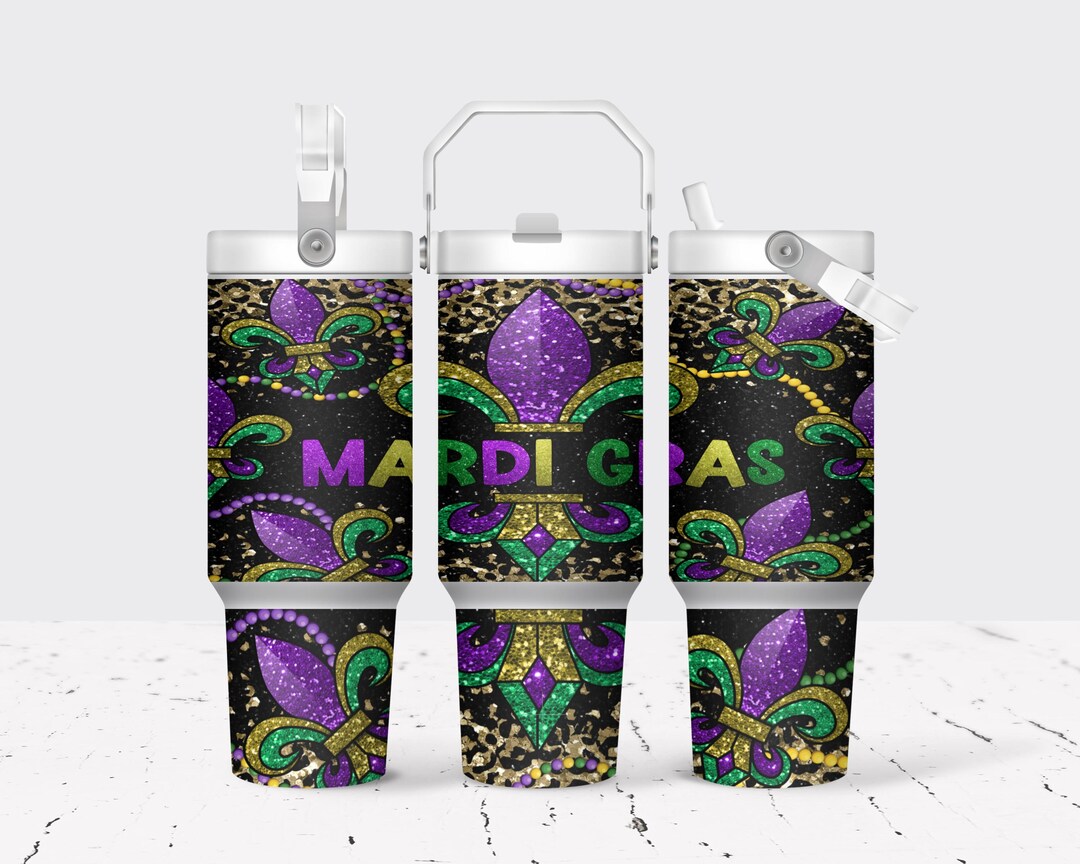 Mardi Gras 30 Oz Flip Top Tumbler, Personalized Gift, Mardi Gras Gift ...