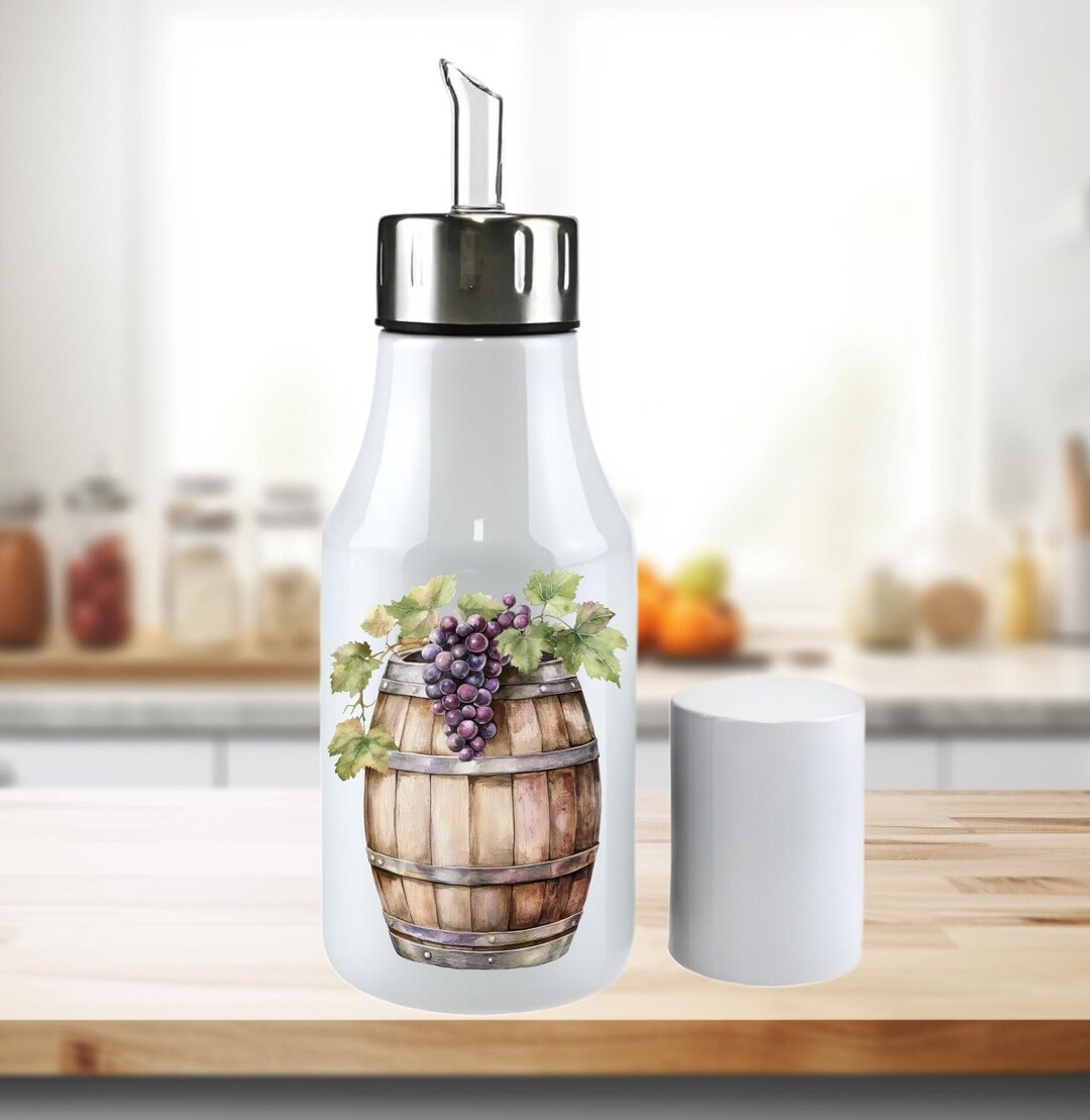 Grape Wine Barrel: Stainless Steel Kitchen Cruet, Personalized Gift - Etsy