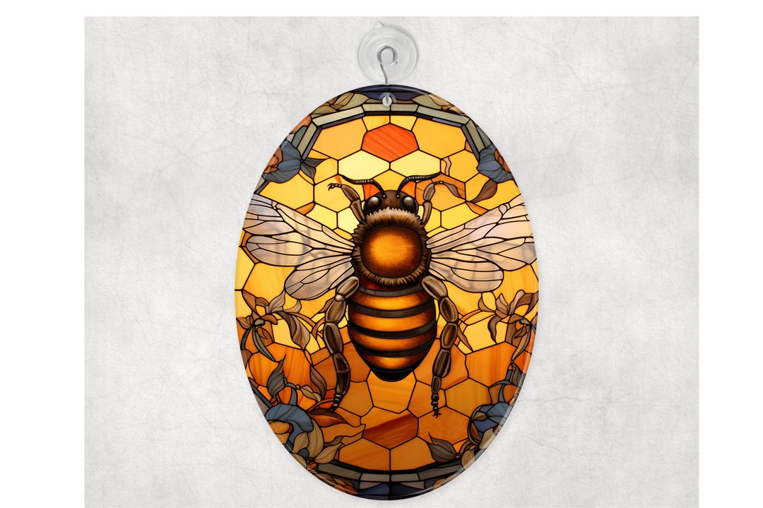 Bee Glass Suncatcher, Sun Catcher Gift, Window Hanging, Bee Lover Gift ...