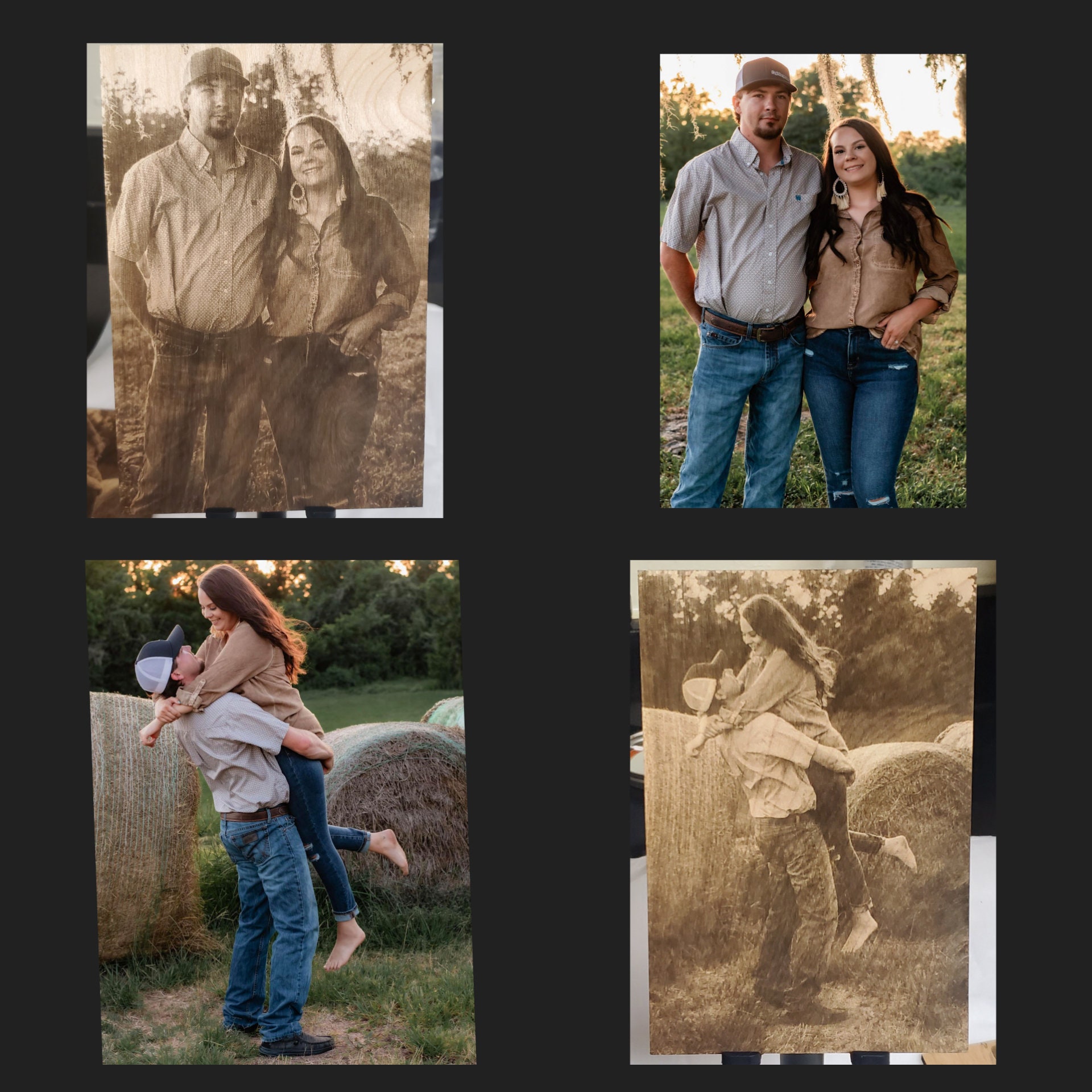 Laser Engraved Pictures/engraved Family Photo/engraved Kids - Etsy