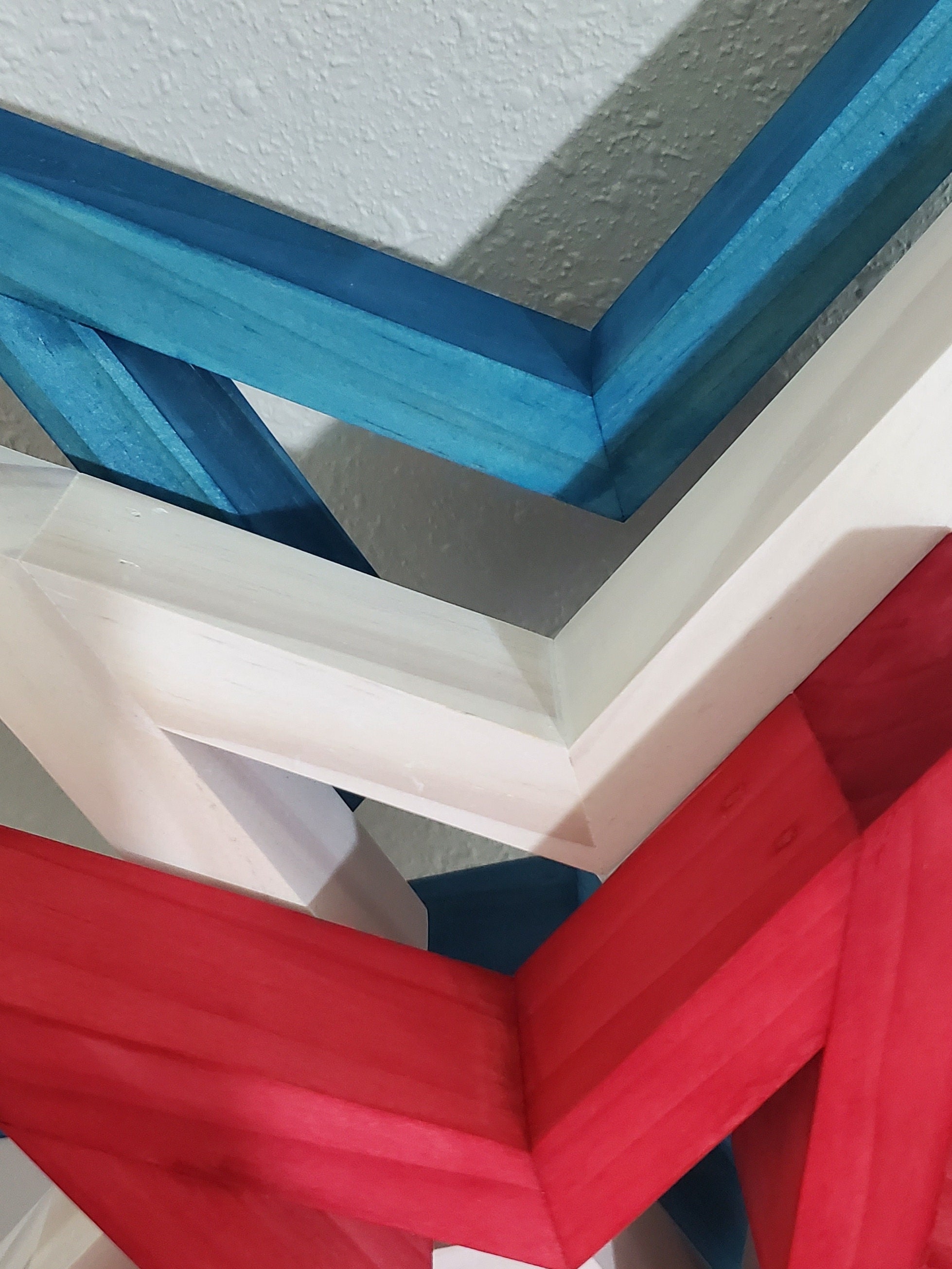 Rustic Wooden Nesting Star Set/patriotic Stars/red, Shimmer White/white ...