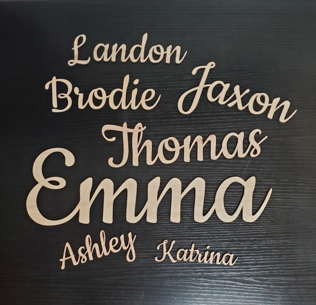 Personalized Laser Cut Names multiple Sizes - Etsy