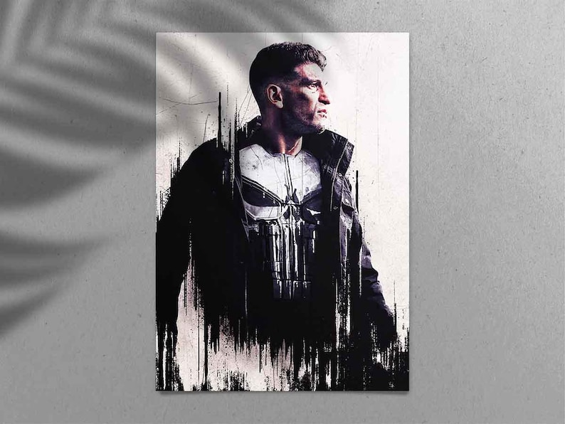 The Punisher Poster, Frank Castle Print, Canvas Print. Wall Art Home ...