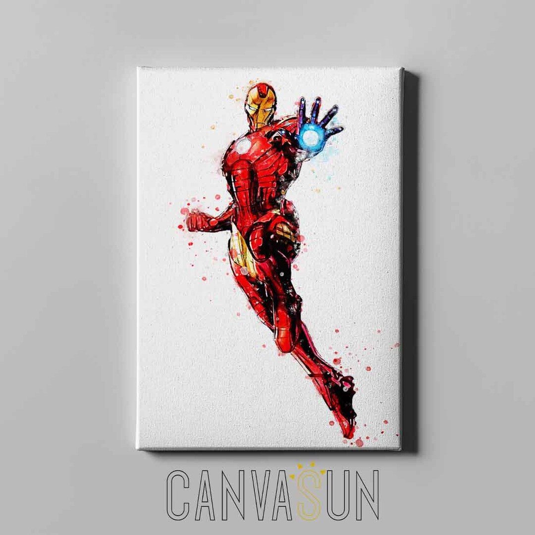 Iron Man Canvas Print, Iron Man Poster, Canvas Ready to Hang Wall Art ...