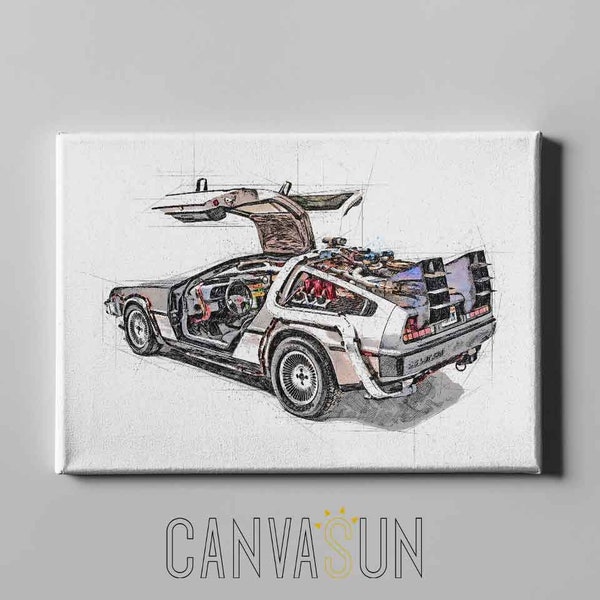 Delorean Art - Etsy
