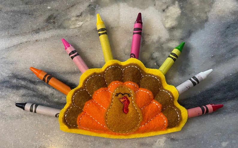 Thanksgiving Turkey Crayon Holder - Etsy