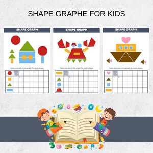 Shape Graphe for Kids. Educational Paper Game. Activity for Children ...