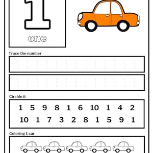 Number Worksheets. for Kids. Trace the Number. Circle It. Coloring ...