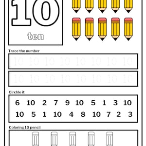 Number Worksheets. for Kids. Trace the Number. Circle It. Coloring ...