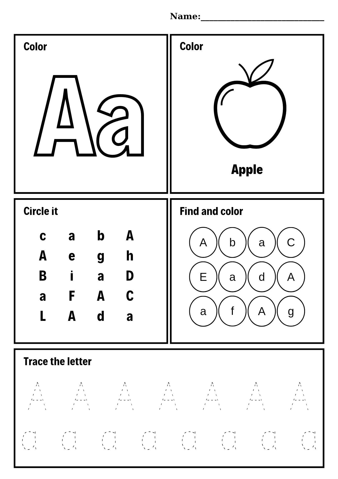 26 Printable Alphabet Worksheets. Coloring Pages. Circle It. Find and ...