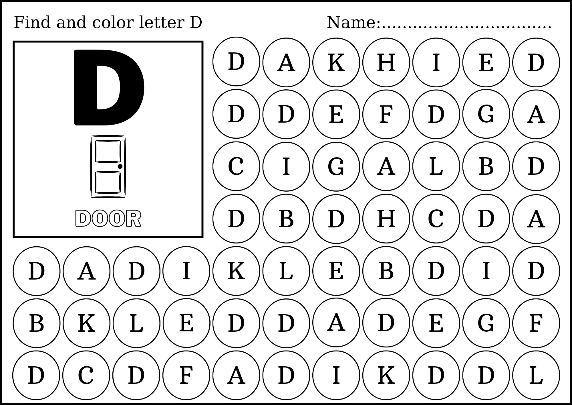 Find and Color Letters. 26 Pages Printable. - Etsy