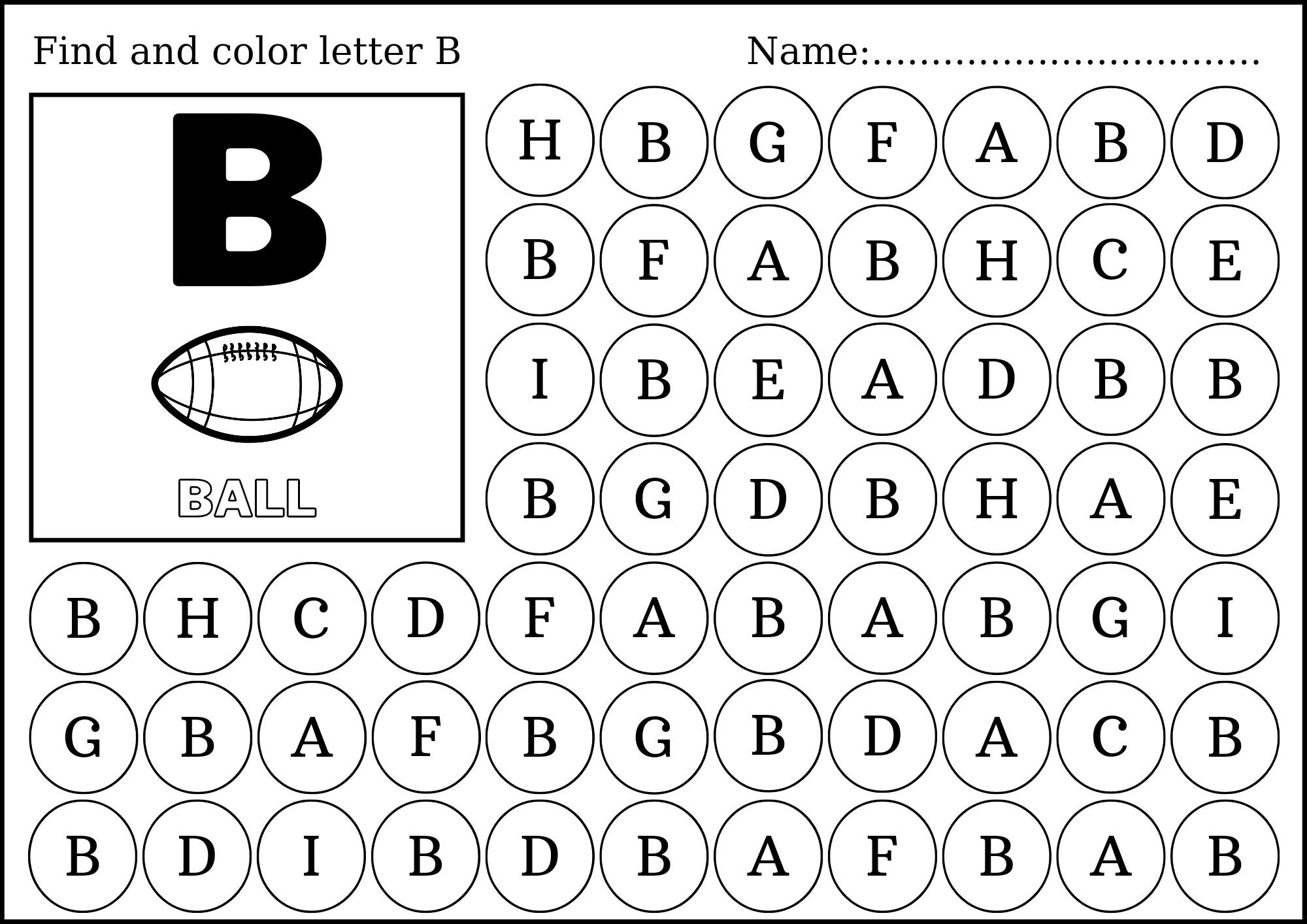 Find and Color Letters. 26 Pages Printable. - Etsy