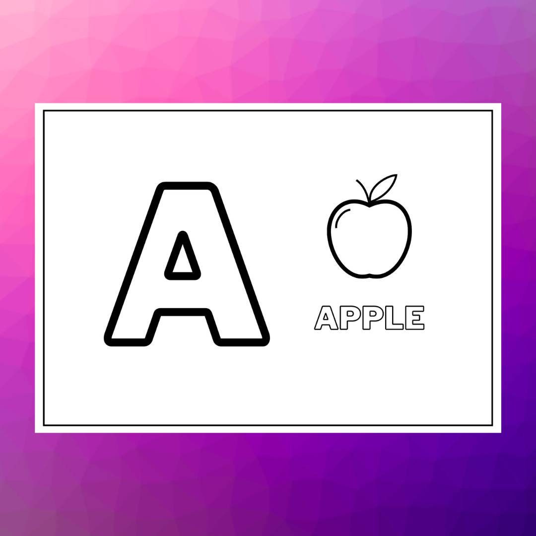 26 Pages Alphabet and Picture Coloring. Worksheets Printable. - Etsy