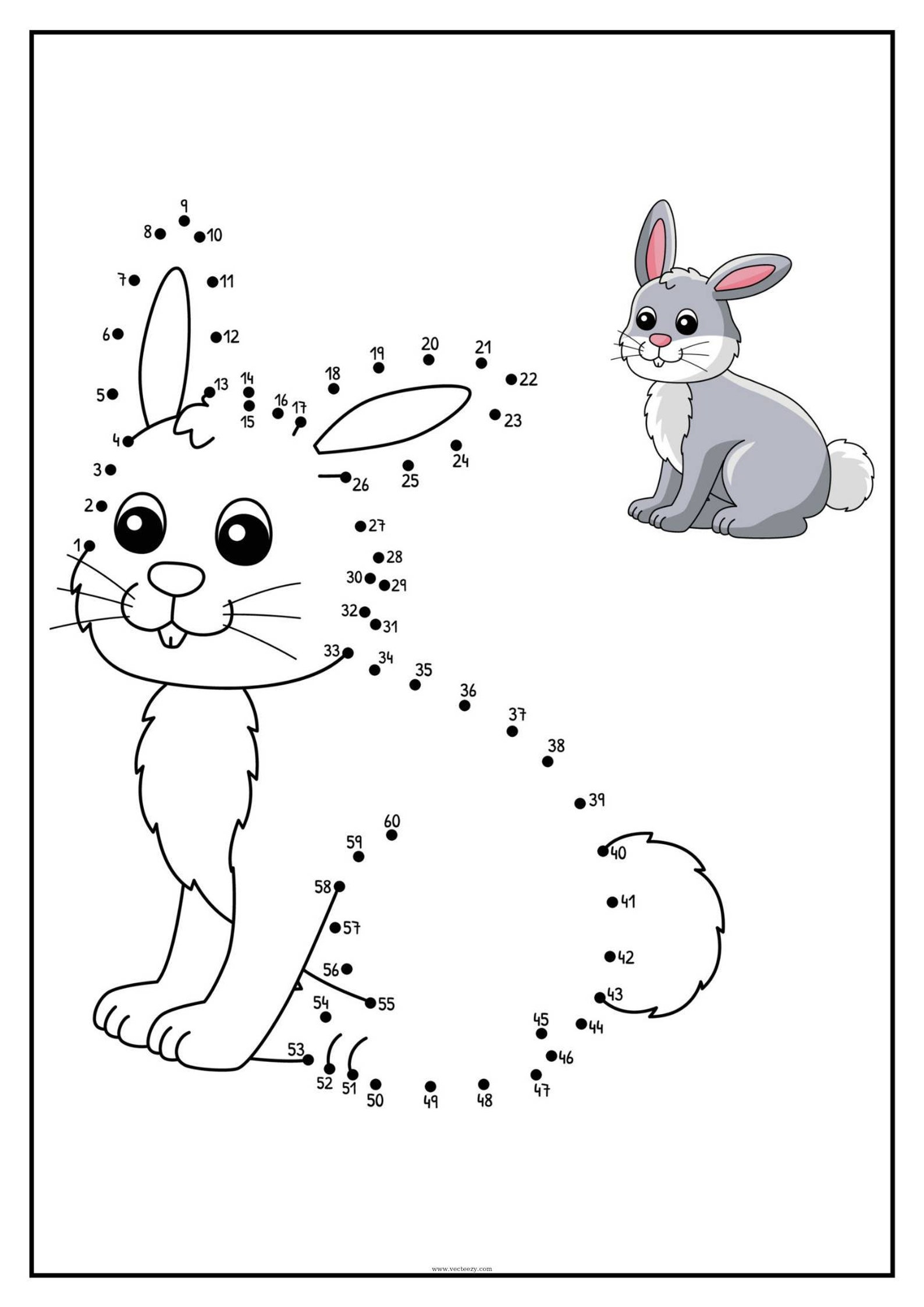 Dot to Dot Animals Coloring. Printable 20 Pages. - Etsy